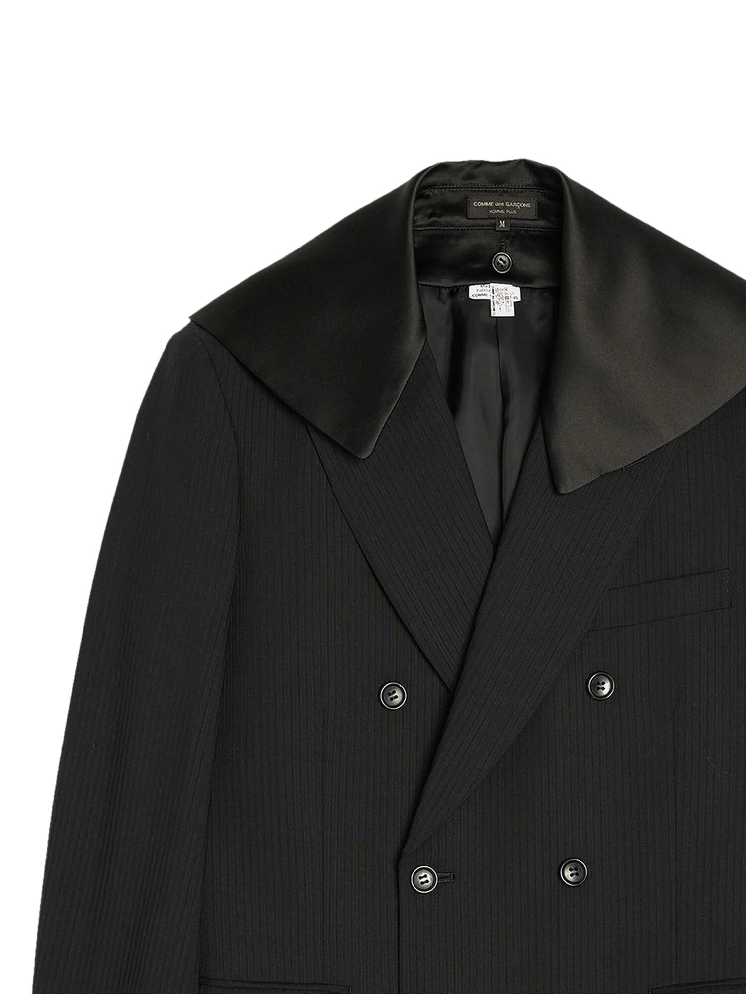 Куртка COMME des GARCONS Double-breasted pinstripe-pattern jacket, размер 50 — фото 1