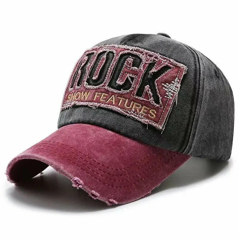 Шляпа женская летняя，шляпа мужская，Универсальная бейсболка "ROCK" в стиле гранж, для спорта и отдыха