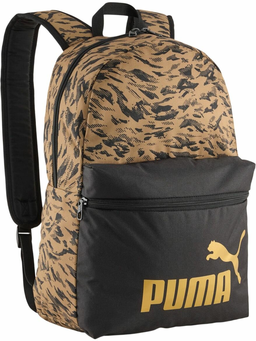 Рюкзак Puma PHASE AOP Backpack черный 14х30х44 9116907