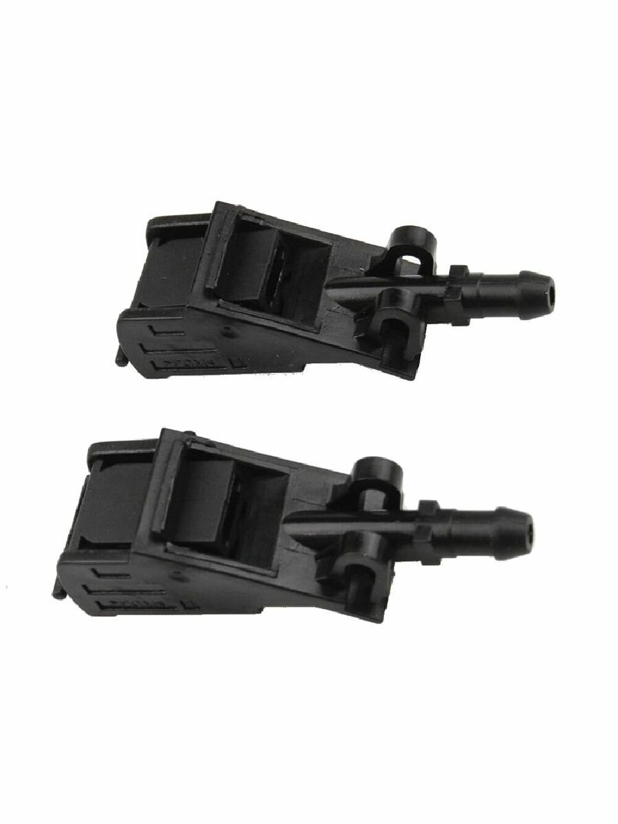 Форсунки омывателя лобового стекла 2 шт для VW Golf Polo Passat Jetta Touareg, черные ABS, 6E0955985, без подогрева