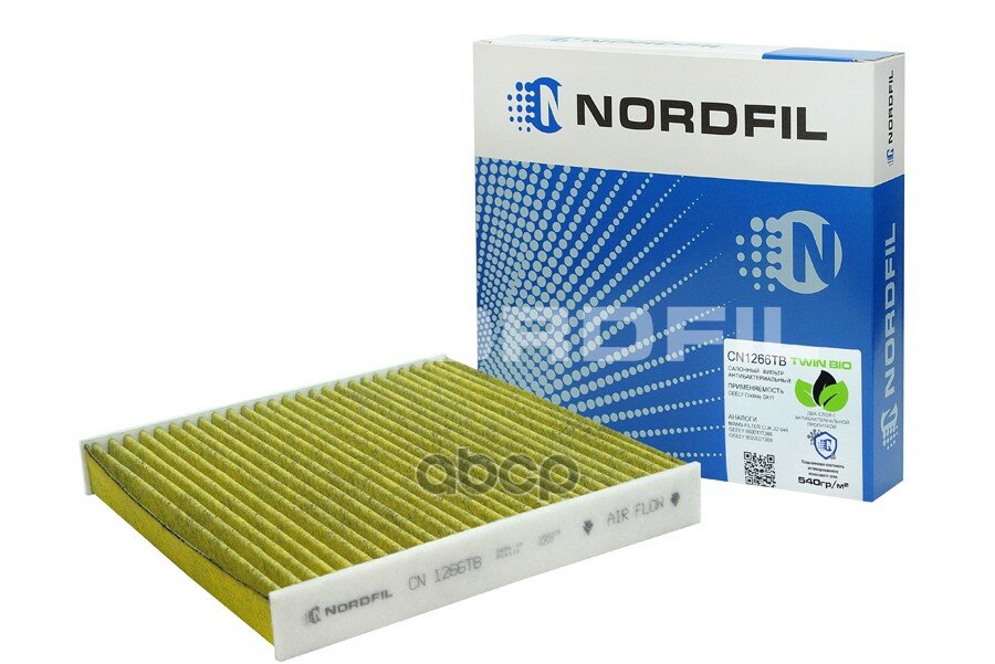 Фильтр салона антибактериальный TWIN BIO GEELY Coolray SX11 NORDFIL арт. cn1266tb