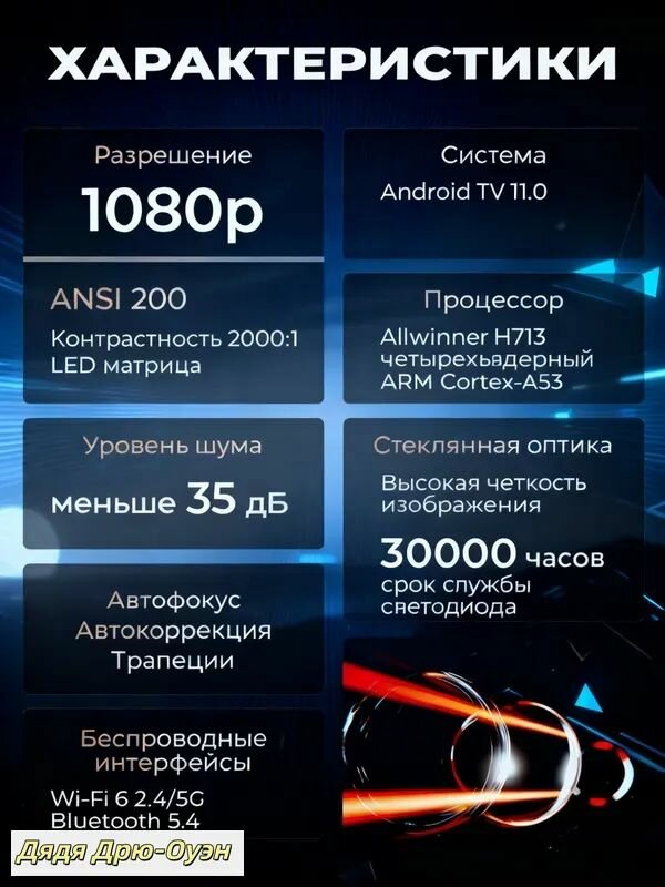Гобо-проектор, белый