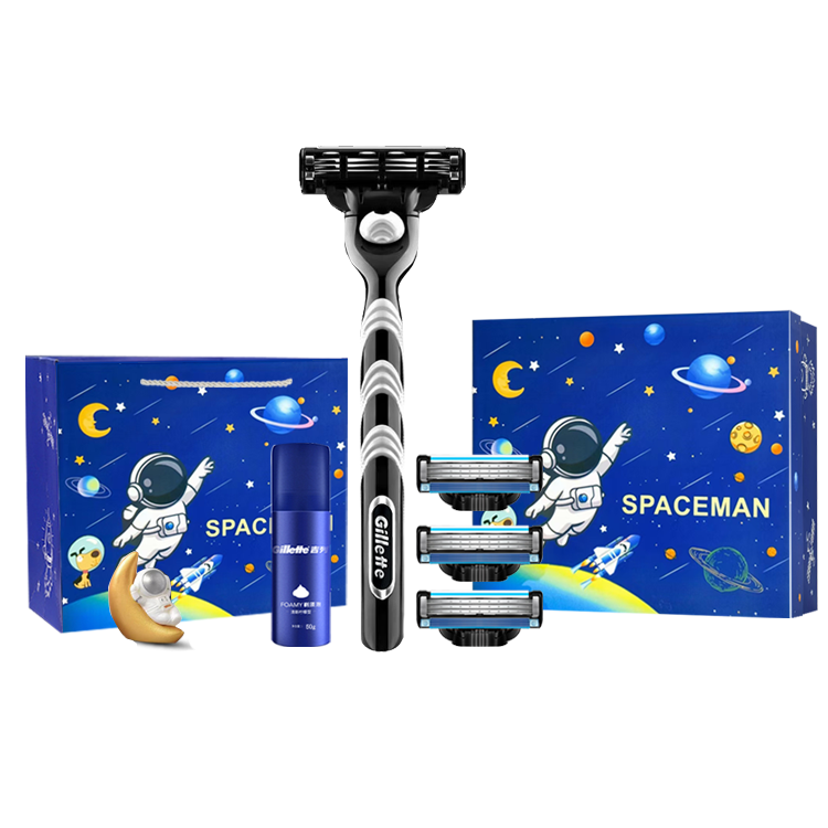 Набор для бритья мужской Gillette спейсмен, Sharp Speed 3 Blade Head+Astronaut Box Limited Edition