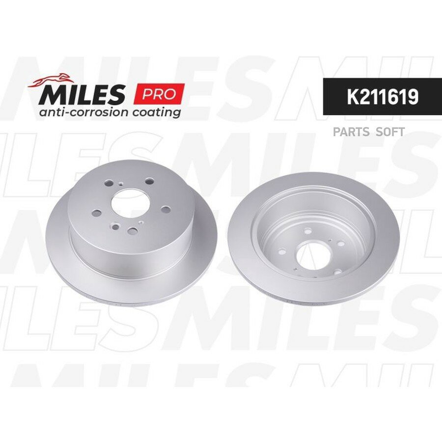 MILES K211619 Диск тормозной LEXUS RX300/RX330/RX350/RX400H задний ()
