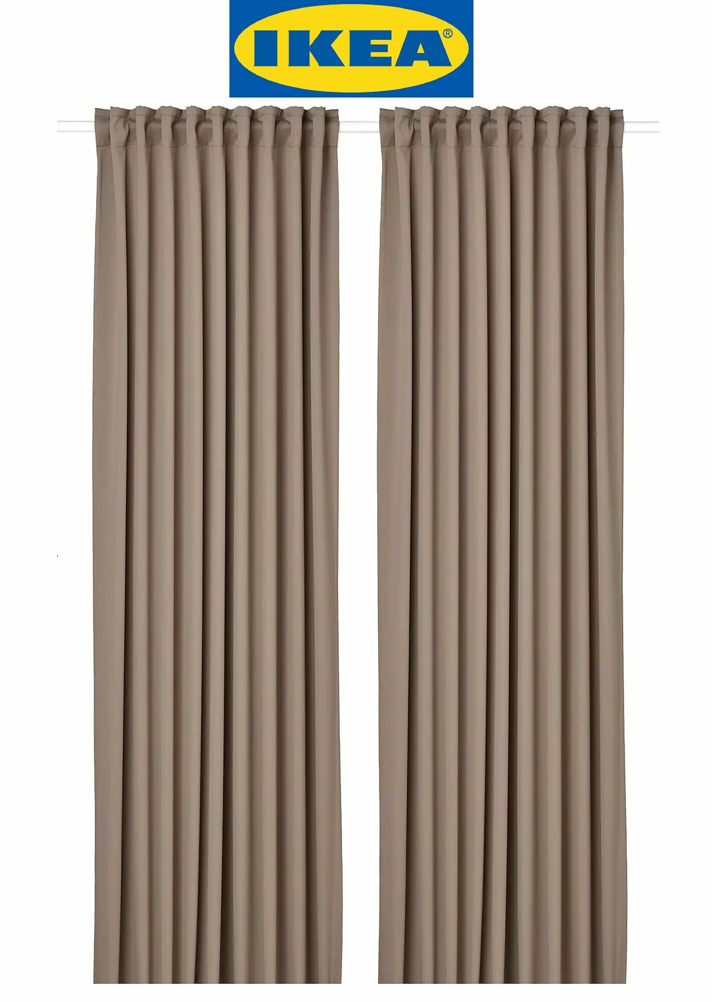 Блэкаут шторы IKEA MAJGULL гардины, блокирующие свет, 2 штуки, 145х300 см, полиэстер