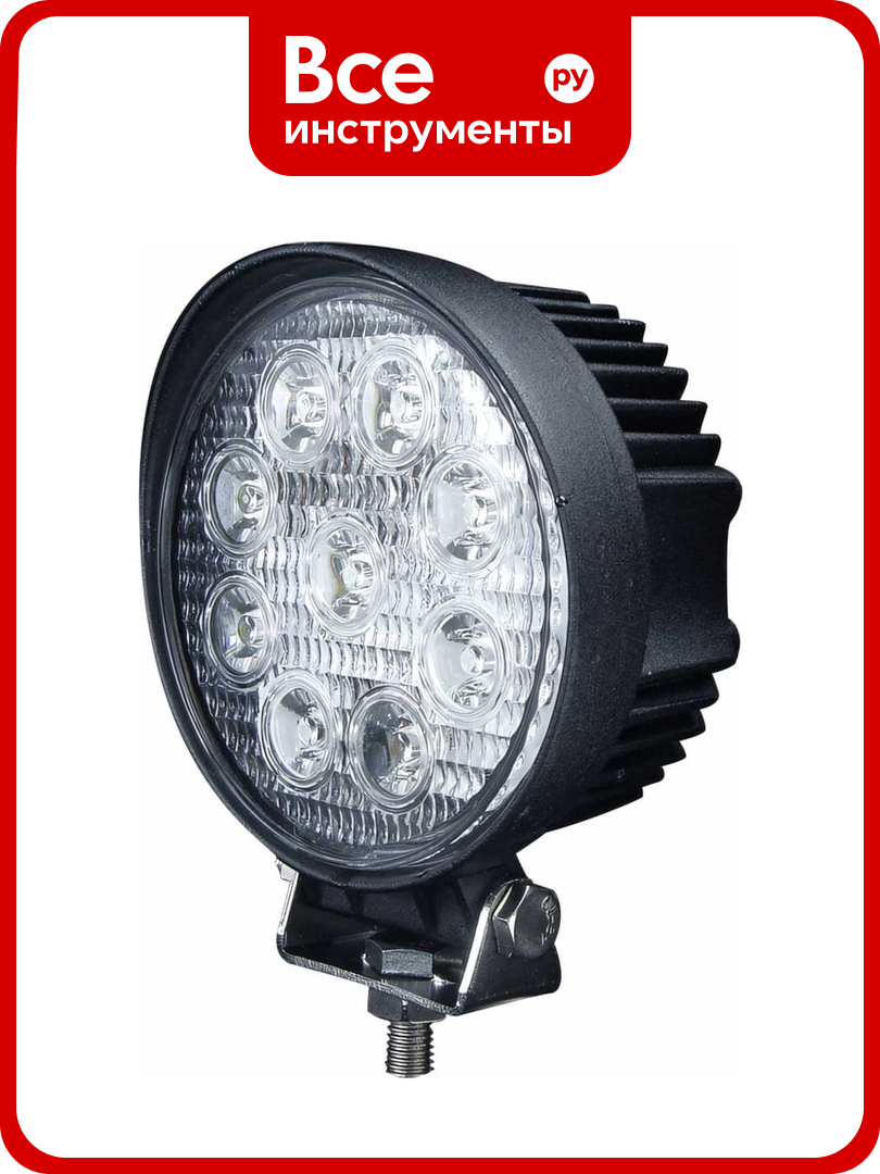 Светодиодная фара Вымпел WL-827S, дальний свет, мет. корп.9 диодов 5181