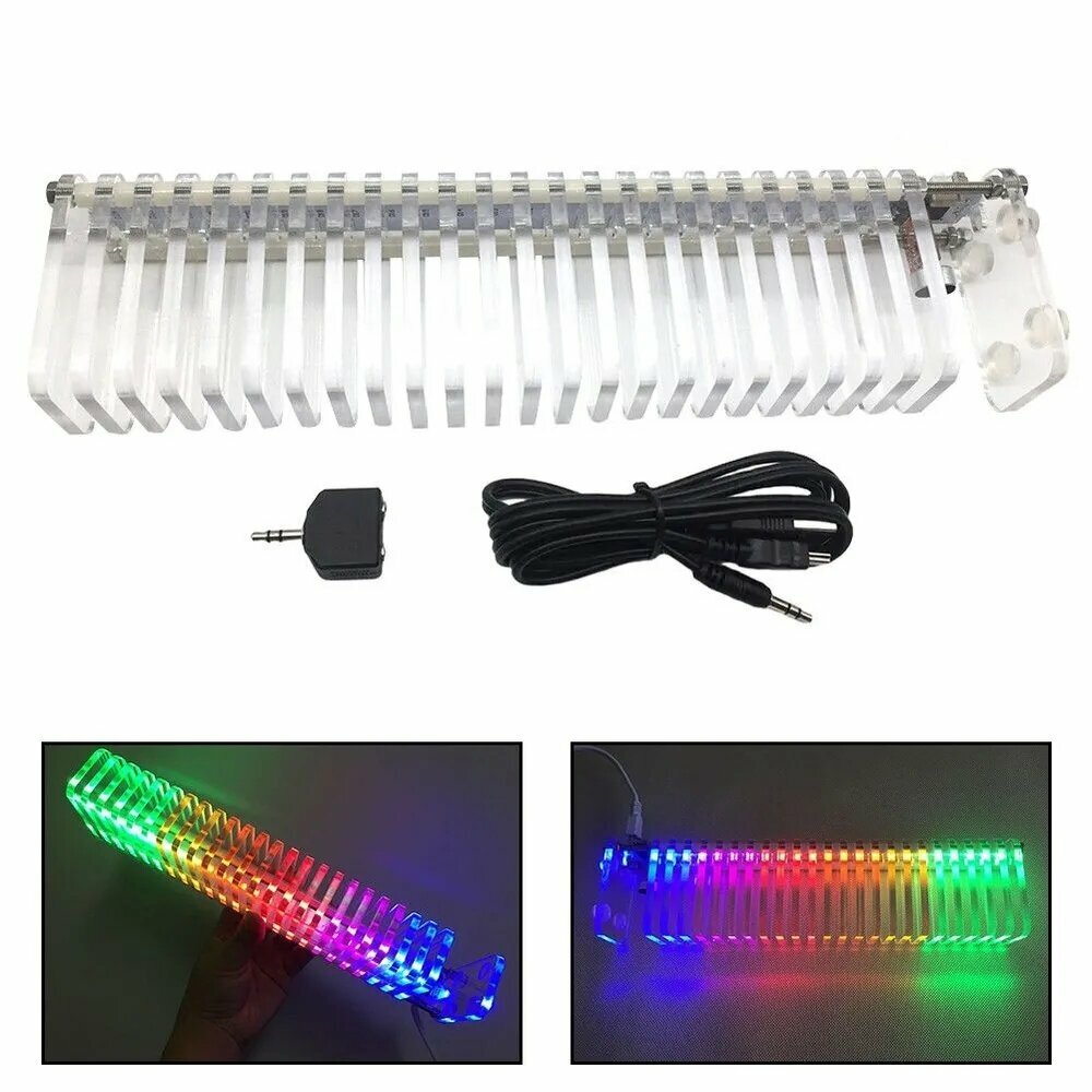 Для Crystal Cube LED Music Audio Spectrum Level Display Комплект Измерителей Уровня звука VU