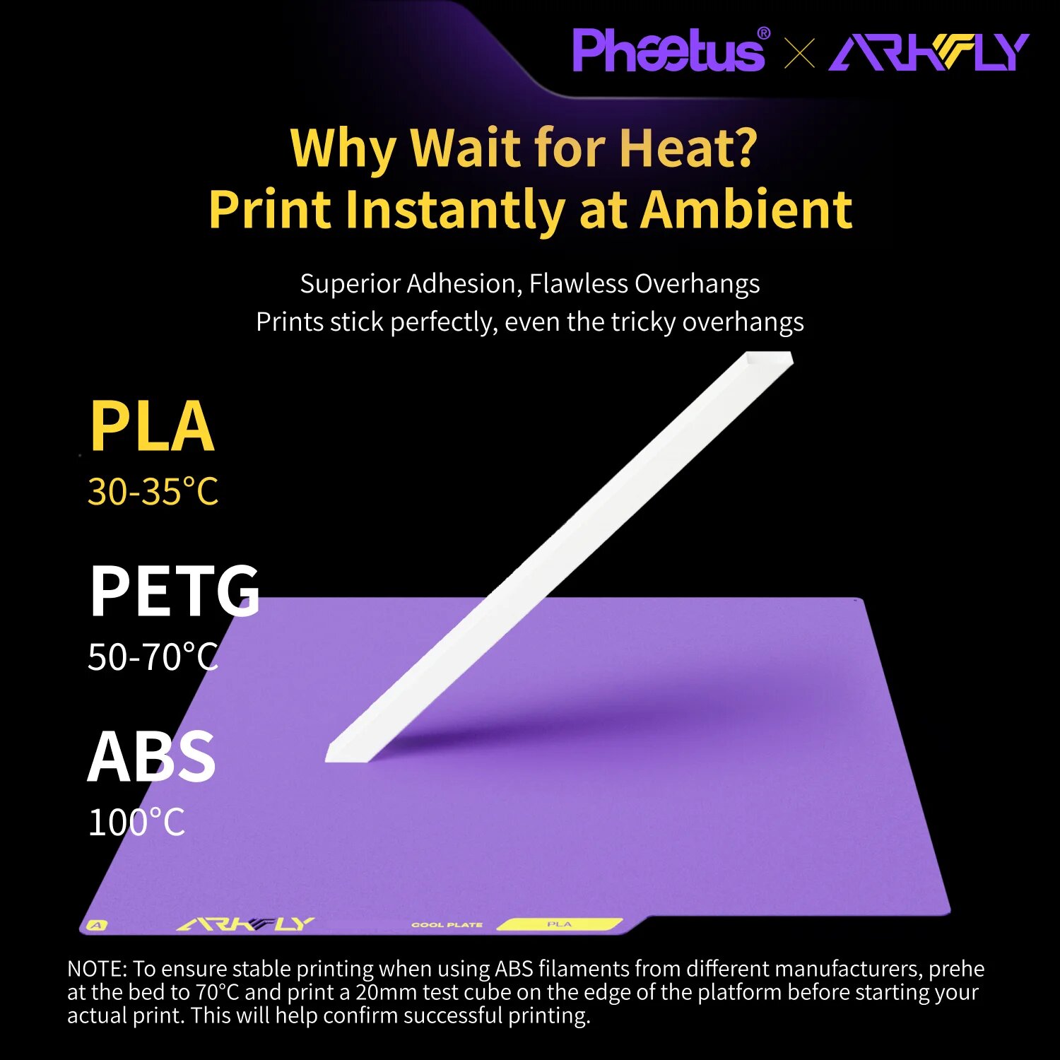 Phaetus Build Plate Cobweb/POPweb Cool Plate для 3D-принтеров For voron 350