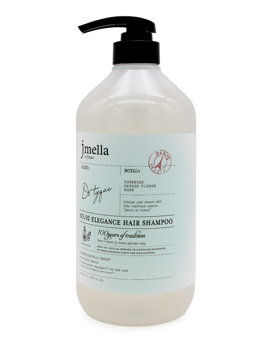 Jmella Парфюмированный шампунь для волос Пышная тубероза In France Elegance Do Tyque Hair Shampoo, 1000 мл