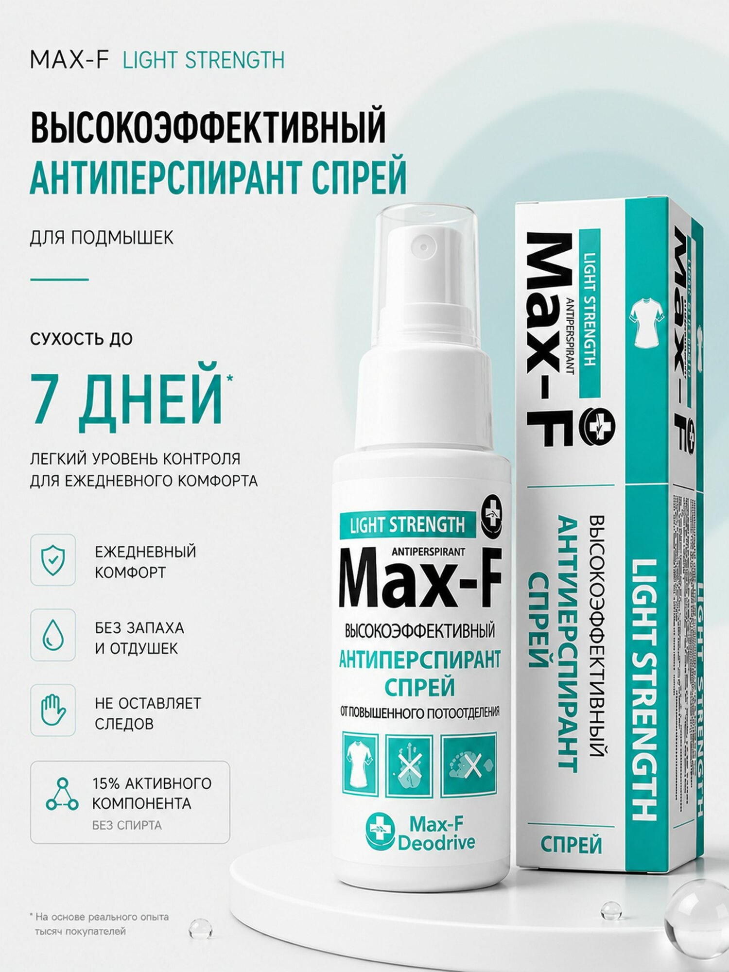 Антиперспирант Max-F 15% LIGHT STRENGTH спрей
