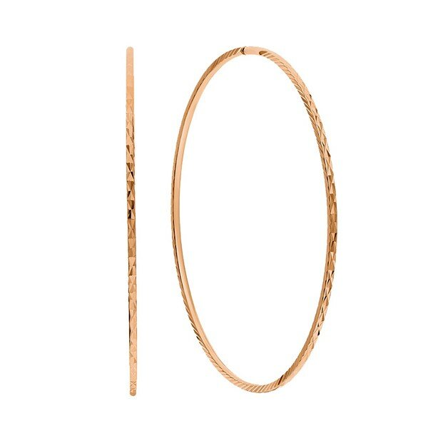Серьги конго, красное золото, 585 проба