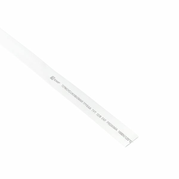 Трубка термоусадочная ТУТ нг 12/6 бел. 1м (уп.50м) PROxima EKF tut-12-w-1m