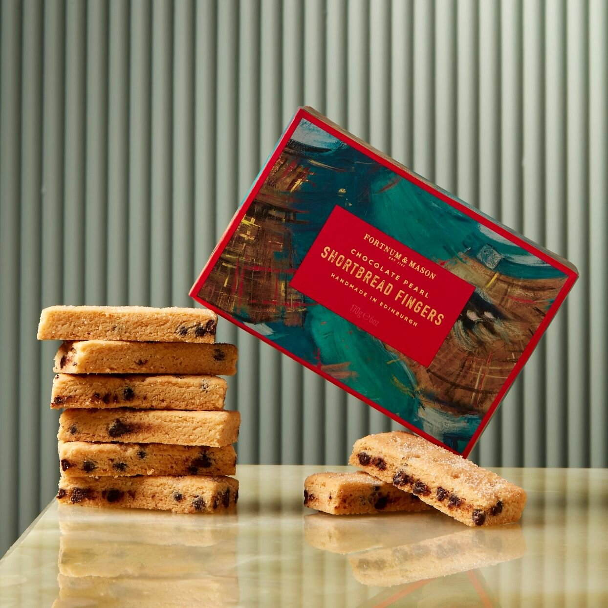Fortnum&Mason Шоколадное печенье Chocolate Pearl Shortbread Fingers, 170г