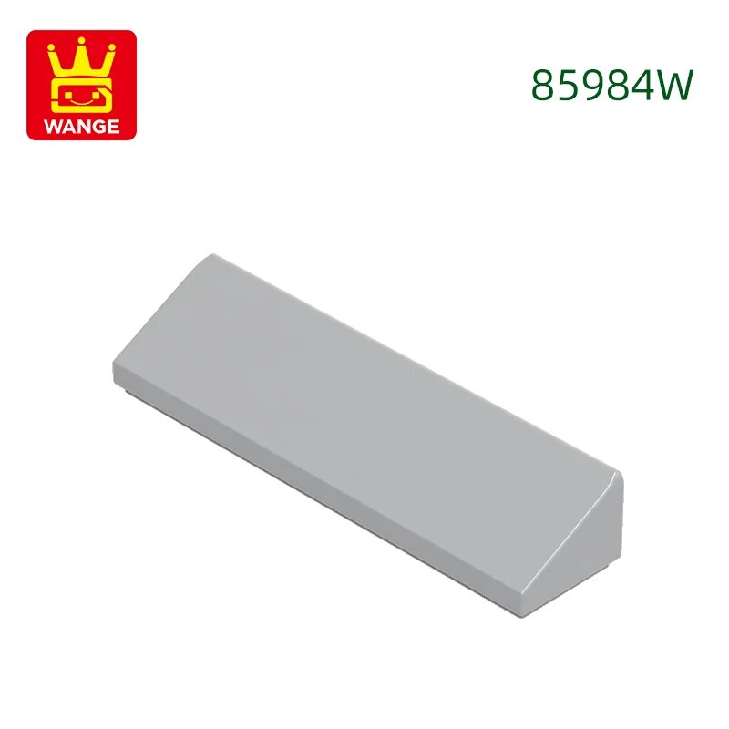 Конструктор Wange 85984W, серый наклонный блок 1x4
