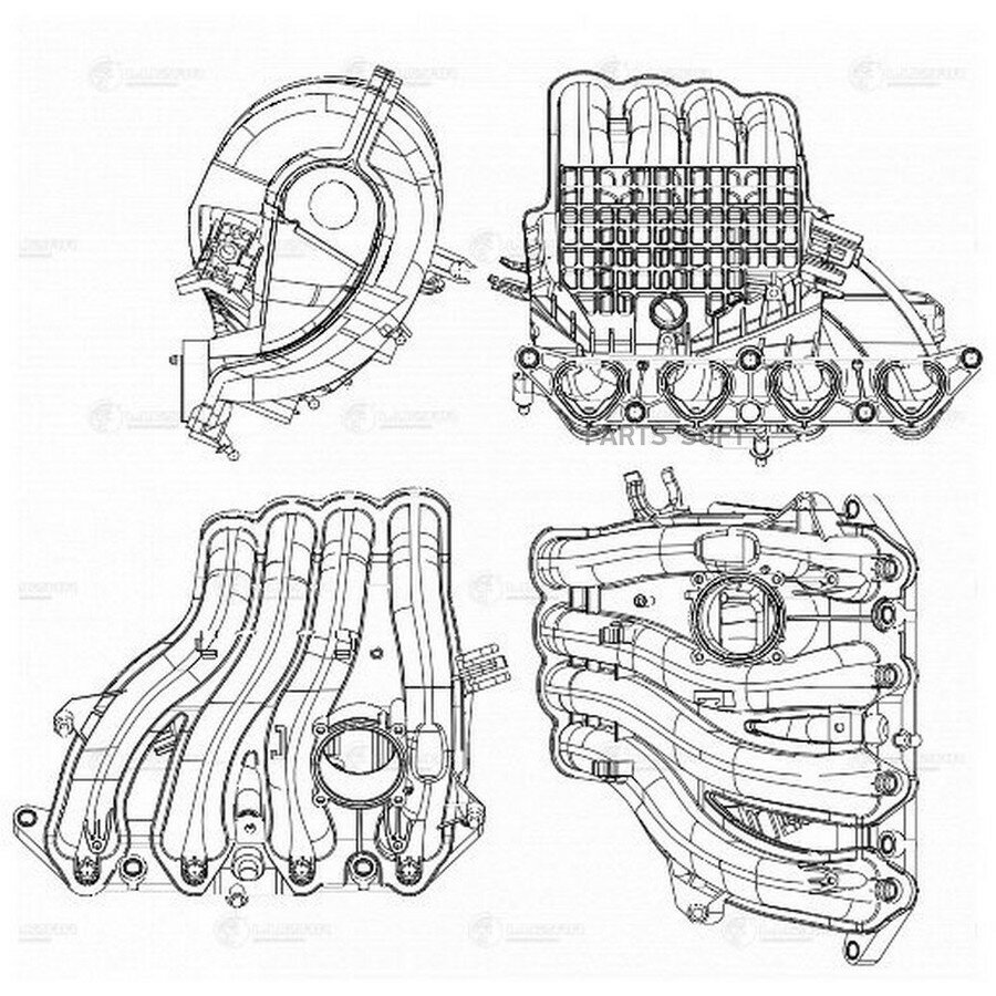 LUZAR LIM1802 Коллектор впускной для а/м VW Polo Sedan (10-)/Jetta (10-) 1.6i [CFNA, CLSA]
