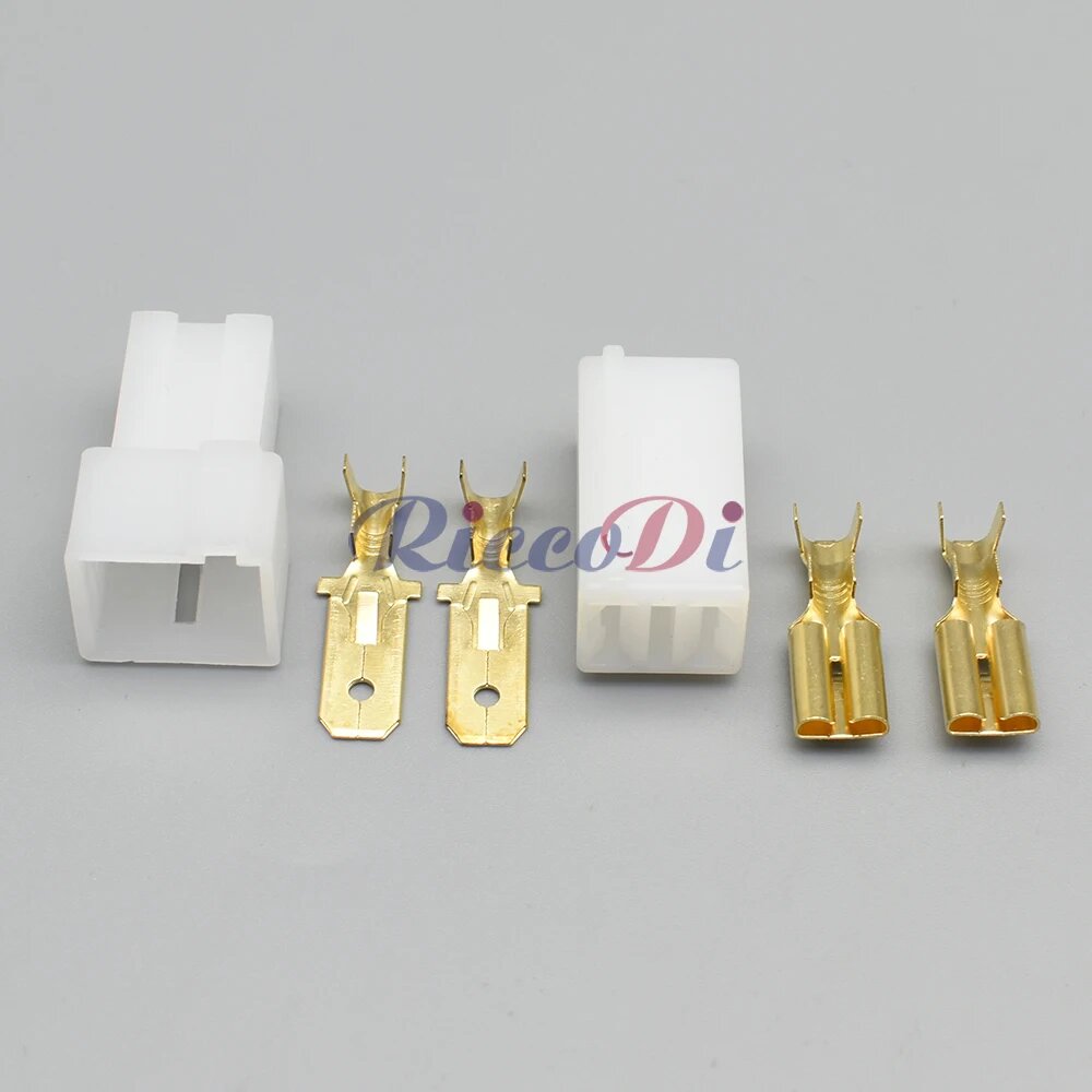Разъемы авто RiccoDi DJ7022-7.8-11/21 2-контактные 6,3 мм Male Female