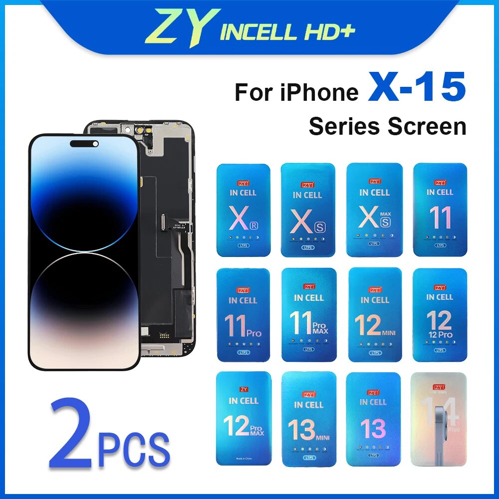 2 шт. ZY INCELL HD+ LCD дисплей для iPhone X XR XS MAX 11 PRO MAX 12 13 MINI PRO 15PROMAX Support IC