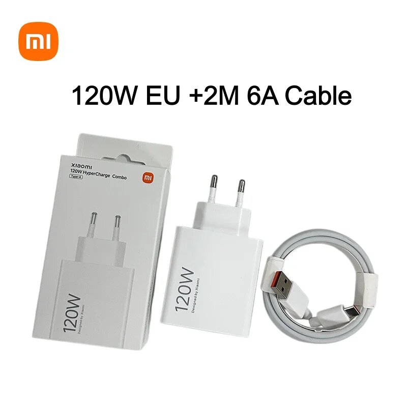 Xiaomi 120W EU зарядное устройство + 2M кабель