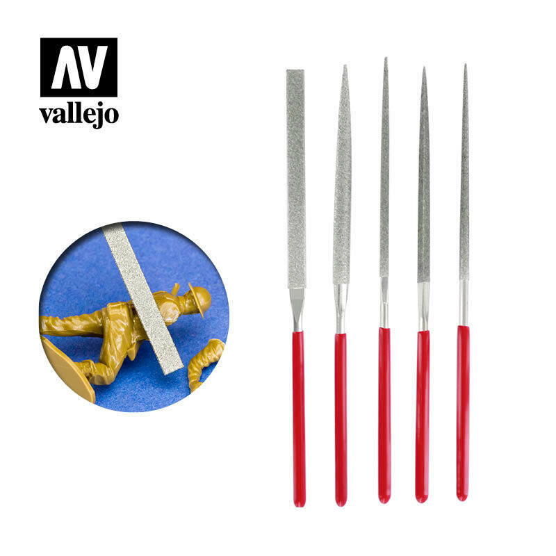 Набор надфилей для моделирования Vallejo Tools: Diamond File Set 140mm