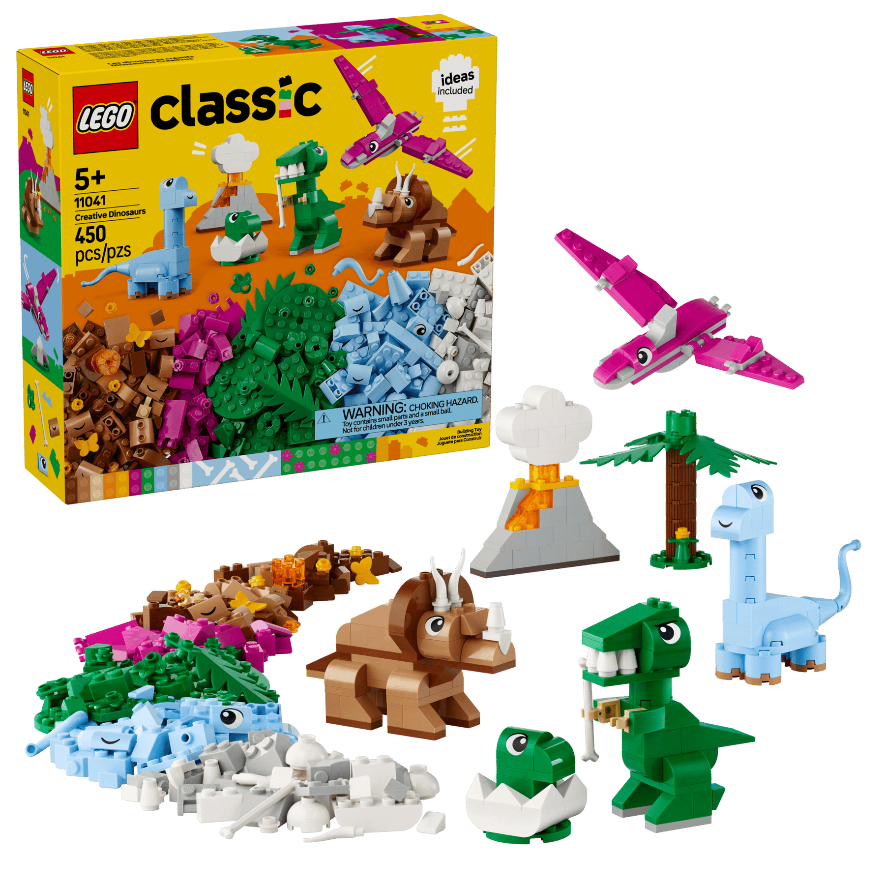 Конструктор LEGO Classic 11041 Создаем динозавров, разноцветный, 450 дет.