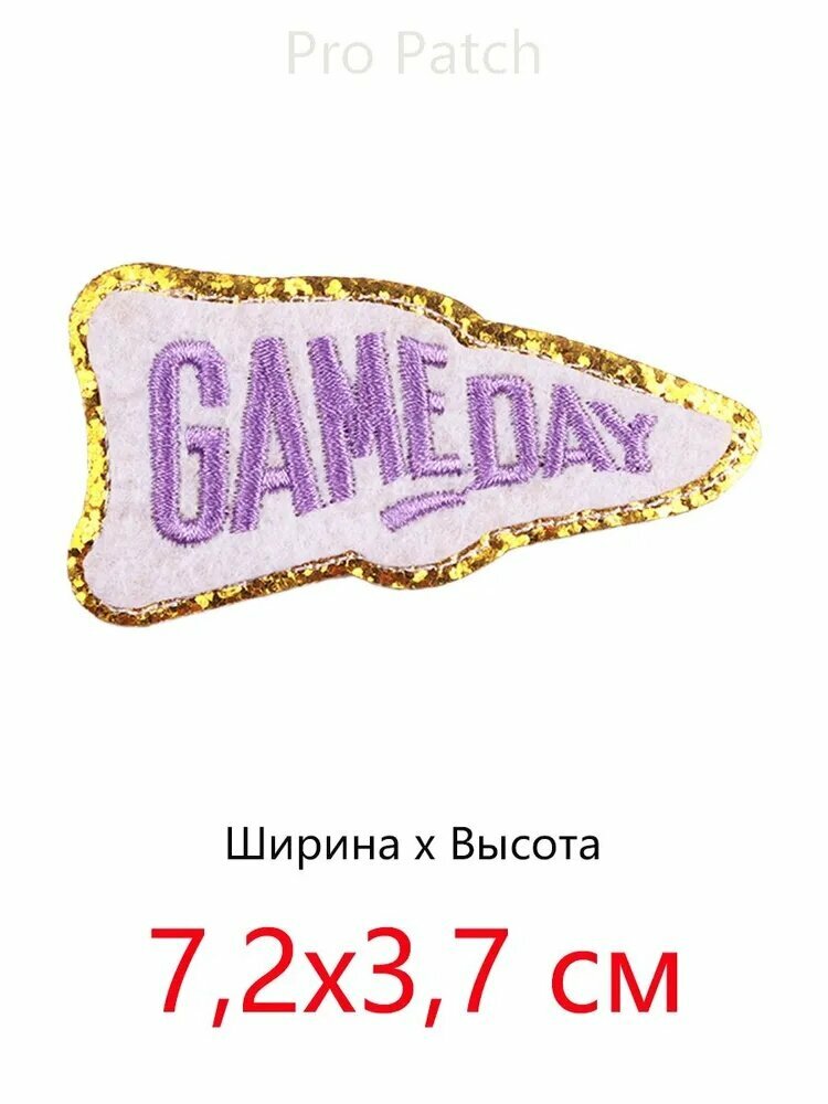 Нашивка (патч, шеврон)вышивка, Триугольные тканевые нашивки 18 цветов с вышитыми буквами Game Day , медведей и овец, идеальный вариант для декорирования одежды, рюкзаков и шляп, термоапликация.