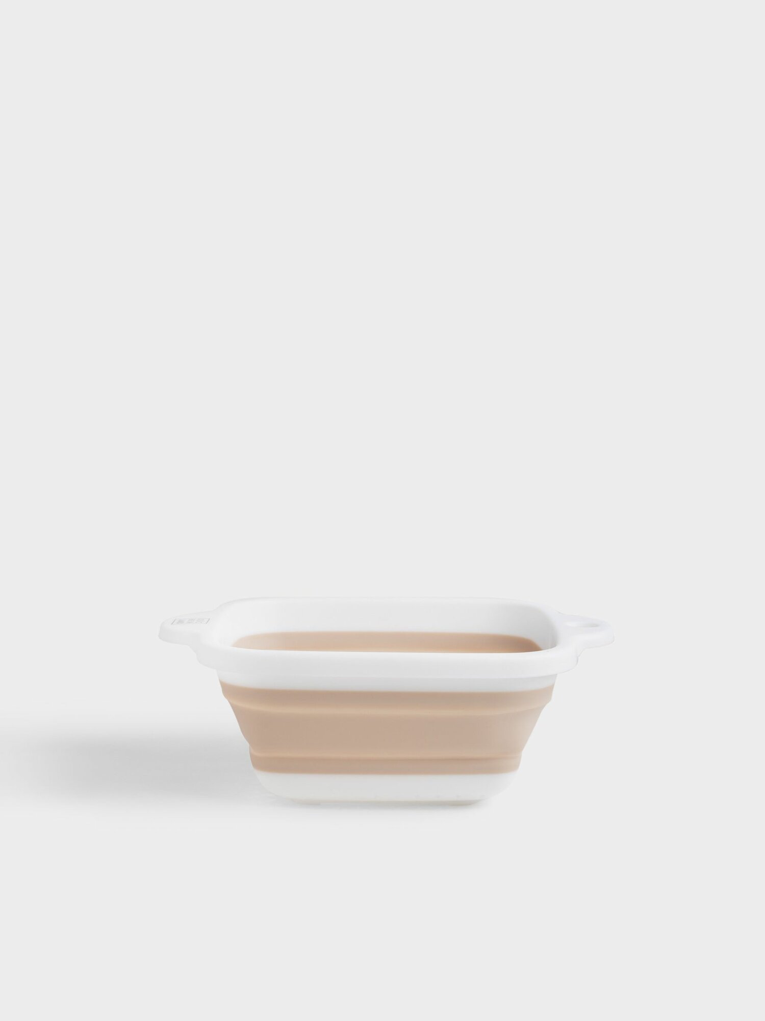 Дуршлаг, 26x26 см, складной, пластик/резина, квадратный, бежевый, Foldaway
