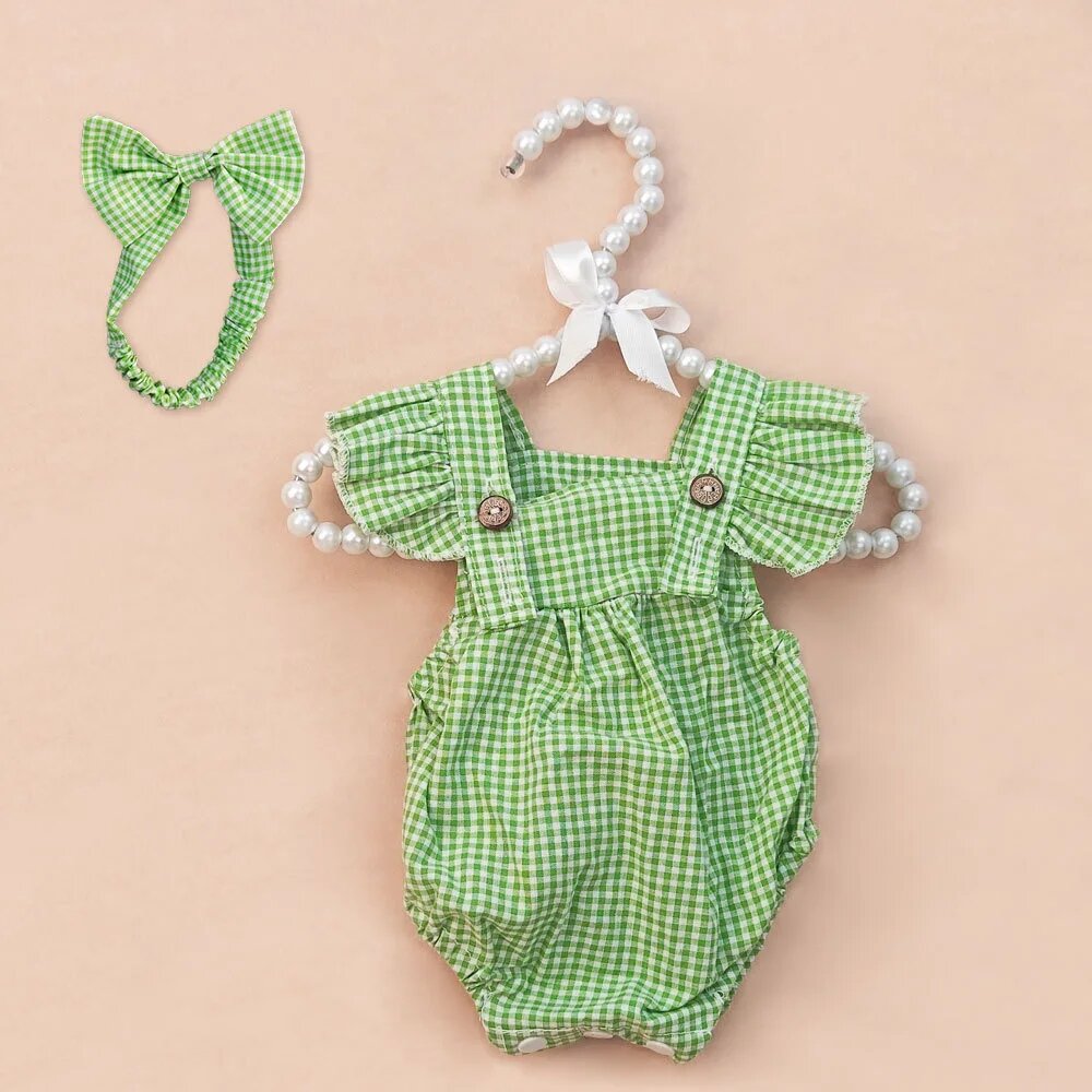Комплект одежды для куклы реборн 55 см Зеленый, Style 03