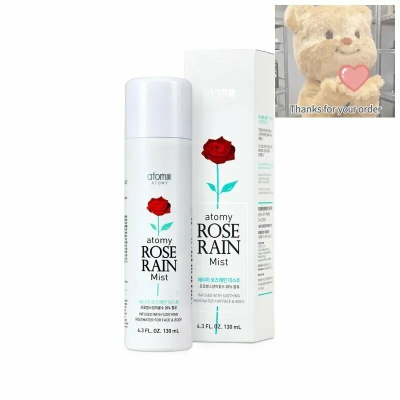 ATOMY Rose Rain Mist 130 мл Увлажняющий спрей для лица и тела