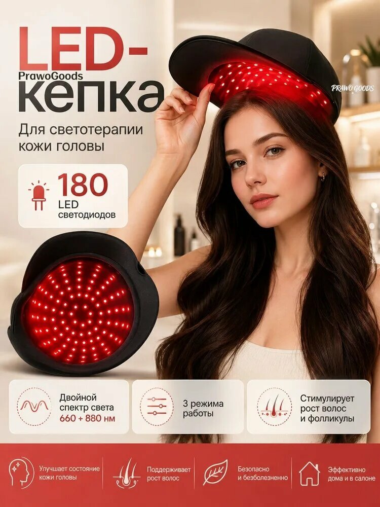 Кепка для роста волос/против выпадения волос, инфракрасный