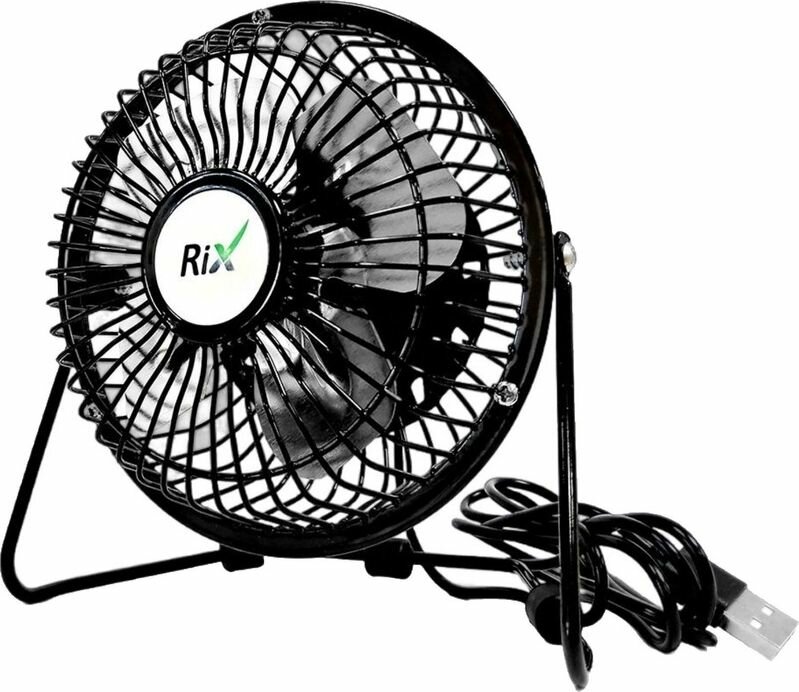 Вентилятор настольный Rix RDF-1501USB чёрный
