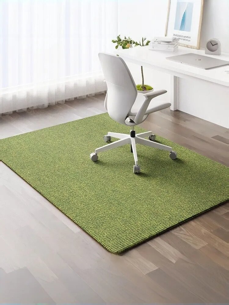 Защитный коврик под компьютерное кресло 100x120 см, зеленый, полиэфирная ткань, нескользящее дно
