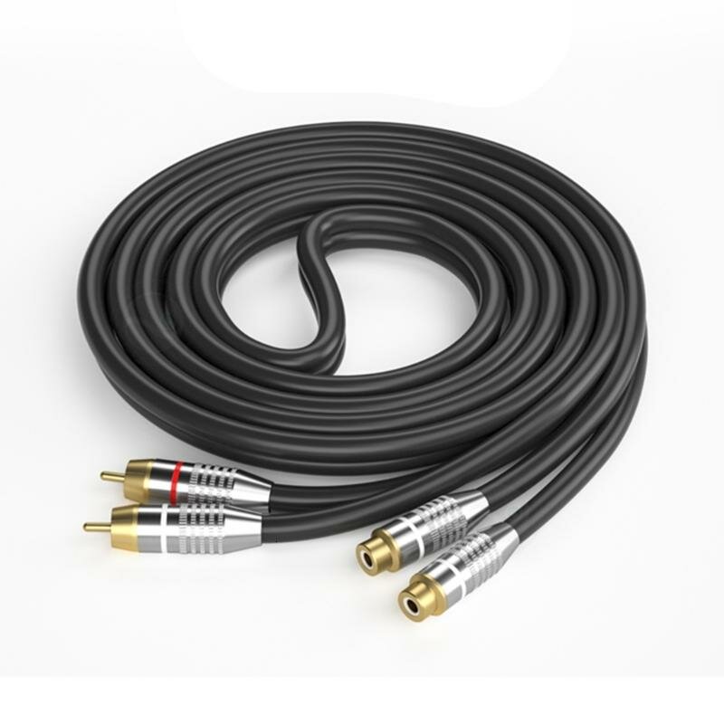 Кабель стереозвука RCA-RCA, серебро - 1m