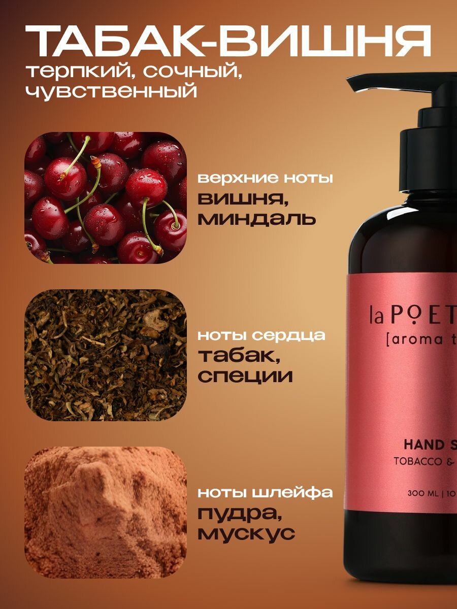 Набор мыла, жидкое мыло, аромат: вишня, османтус