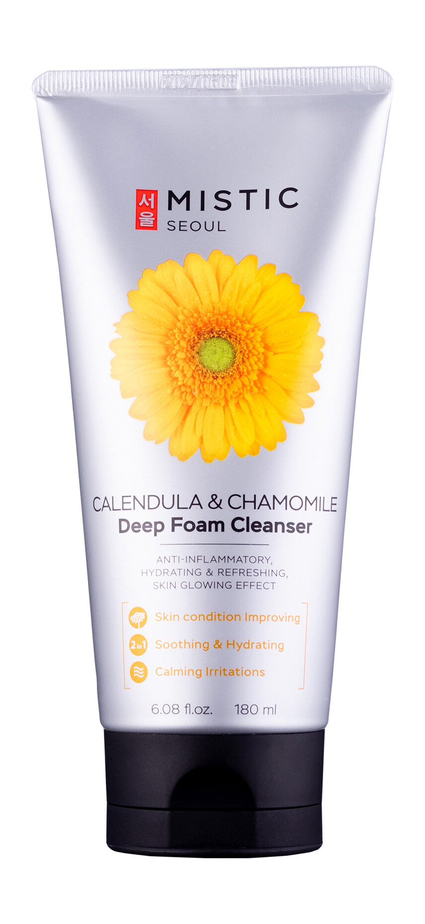 MISTIC Пенка Callendula & Chamomile для умывания глубокоочищающая с экстрактом календулы и ромашки, 180 мл