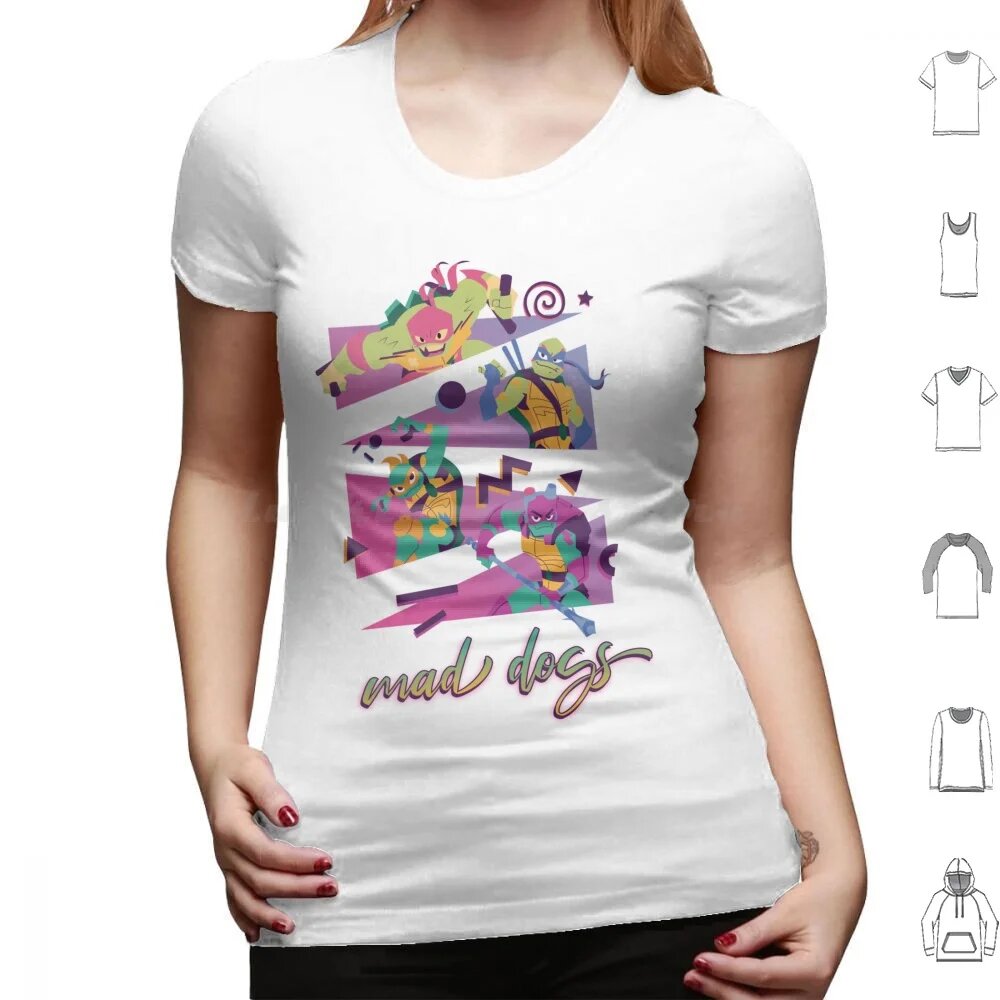 Футболка Mad Dogs 6XL хлопок Rottmnt Turtle M, Белый, W-Tee-White