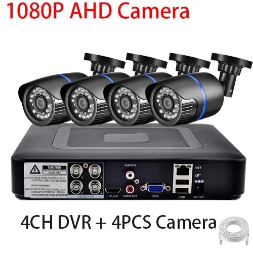 Gadinan 8CH/4CH 5MP HD 1080P Набор камер AHD 5-в-1 Видеорегистратор Система видеонаблюдения CCTV Ночное видение Домашняя безопасность Защита