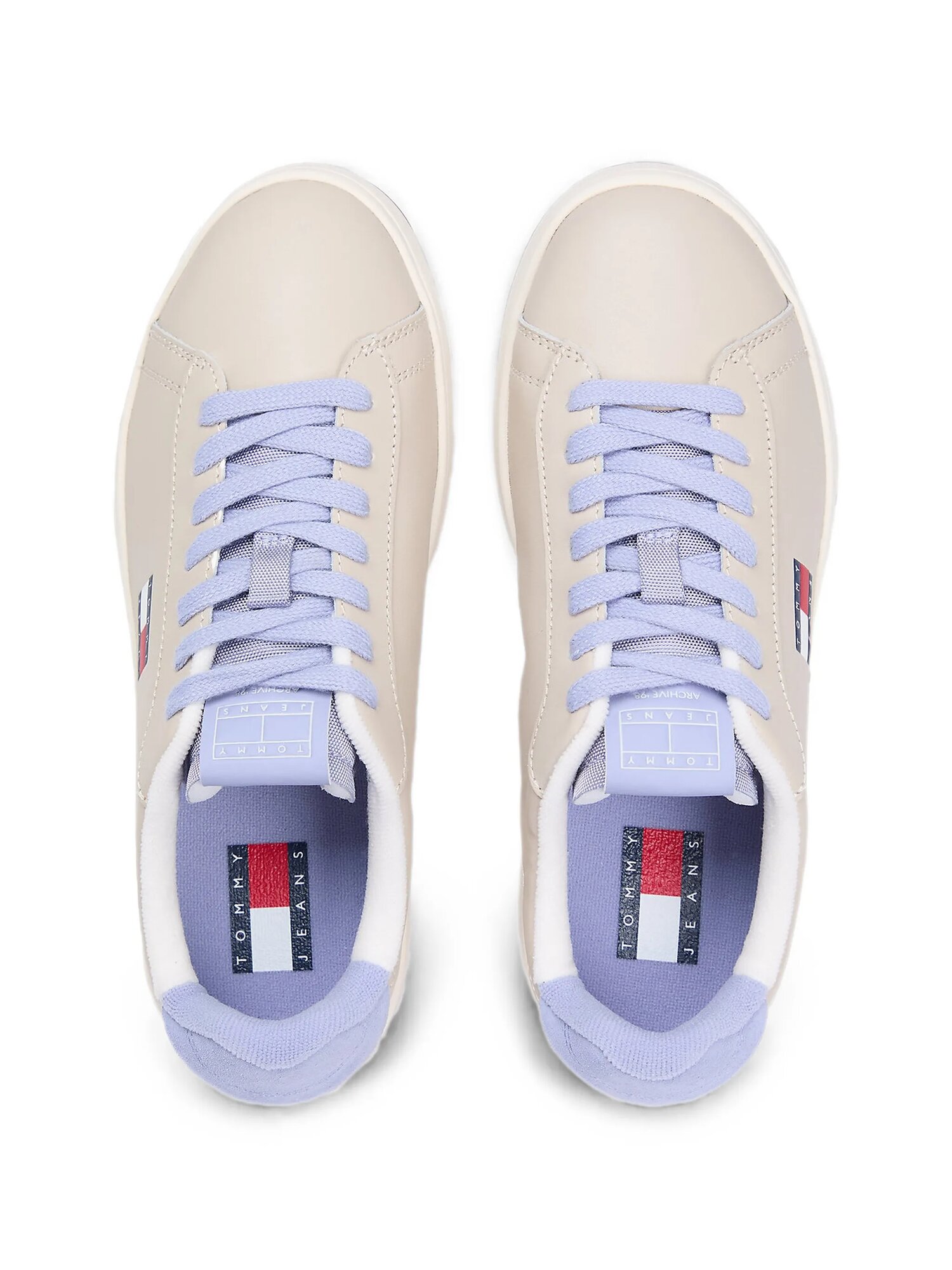Кроссовки TOMMY HILFIGER Logo-patch leather sneakers, размер 39 EU — фото 1
