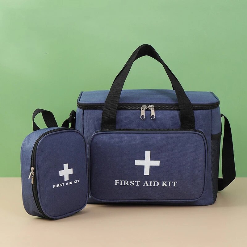 Большая красная сумка для аптечки Темно-синий, 2PCS Navy Blue