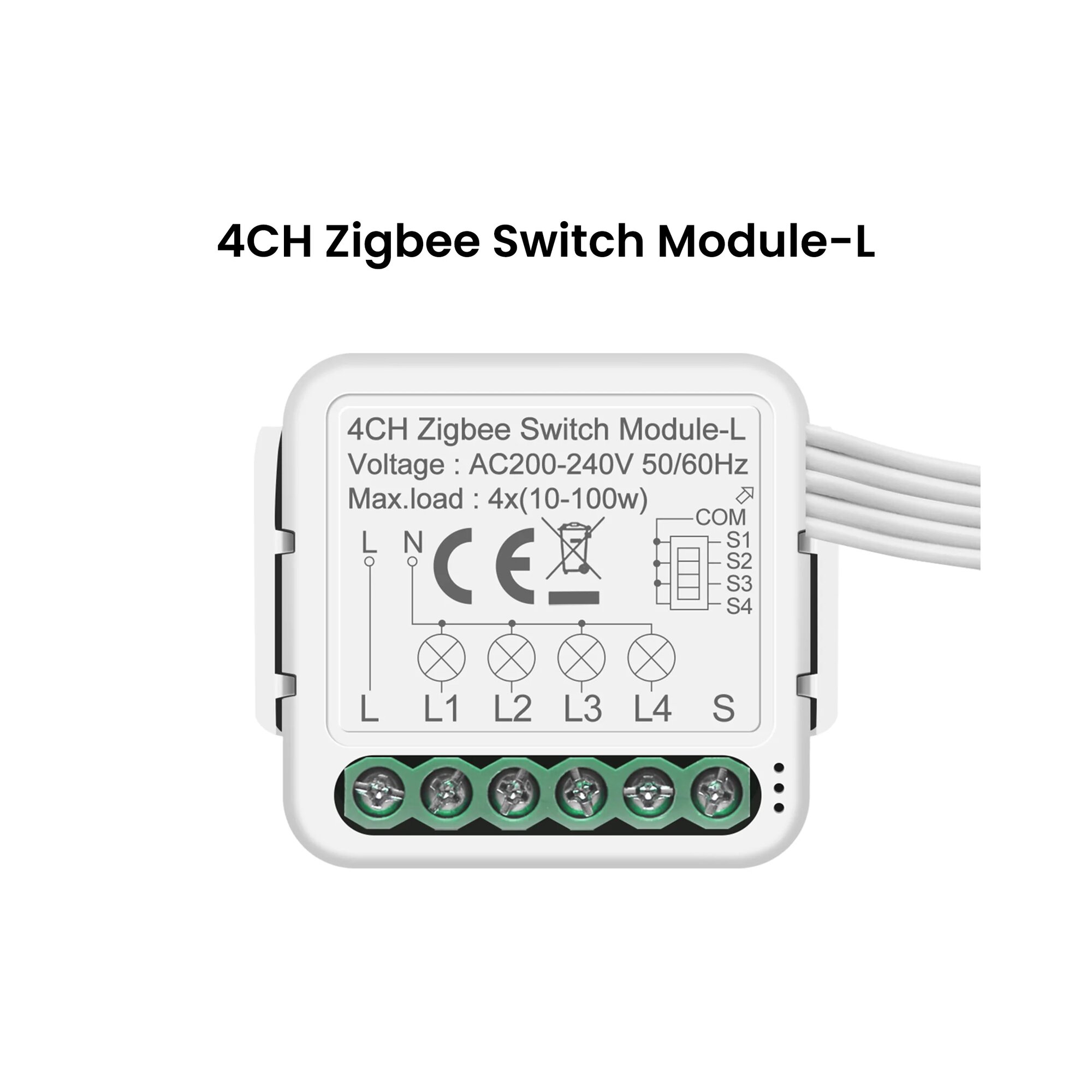 Модуль умного выключателя GIRIER Tuya ZigBee 3.0 1/2/3/4 канала ZigBee 4CH-L