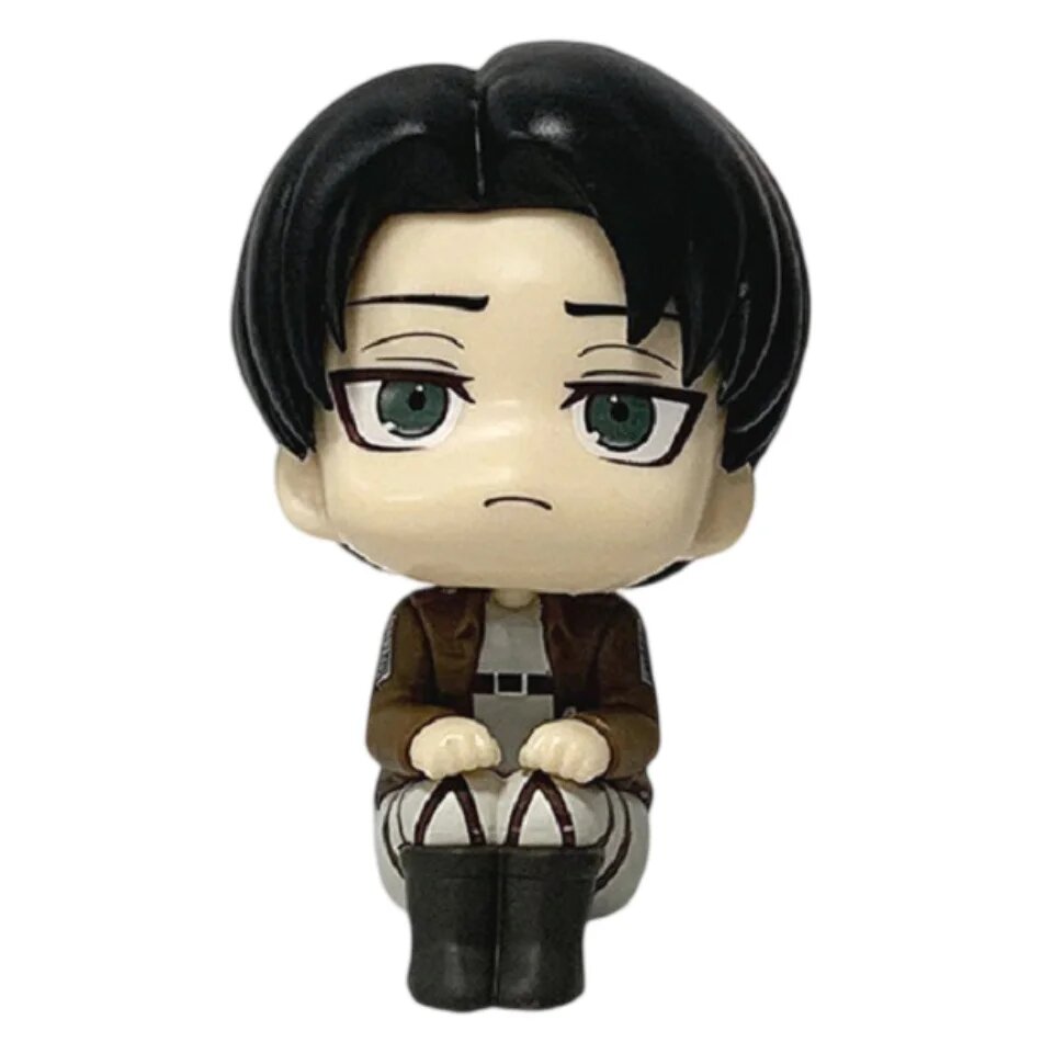 Фигурка Атака Титанов Bandai Леви Аккерман / Эрен Йегер / Микаса 10 см ПВХ Levi Ackerman