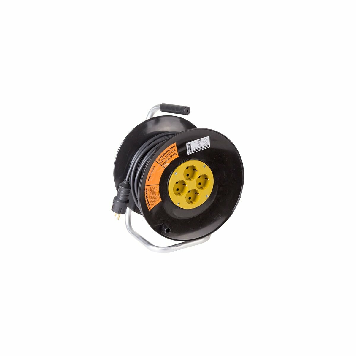 Удлинитель силовой PROconnect PROFESSIONAL (11-7614) 3x2.5кв. мм 4розет. 40м ПВС 16A катушка черный