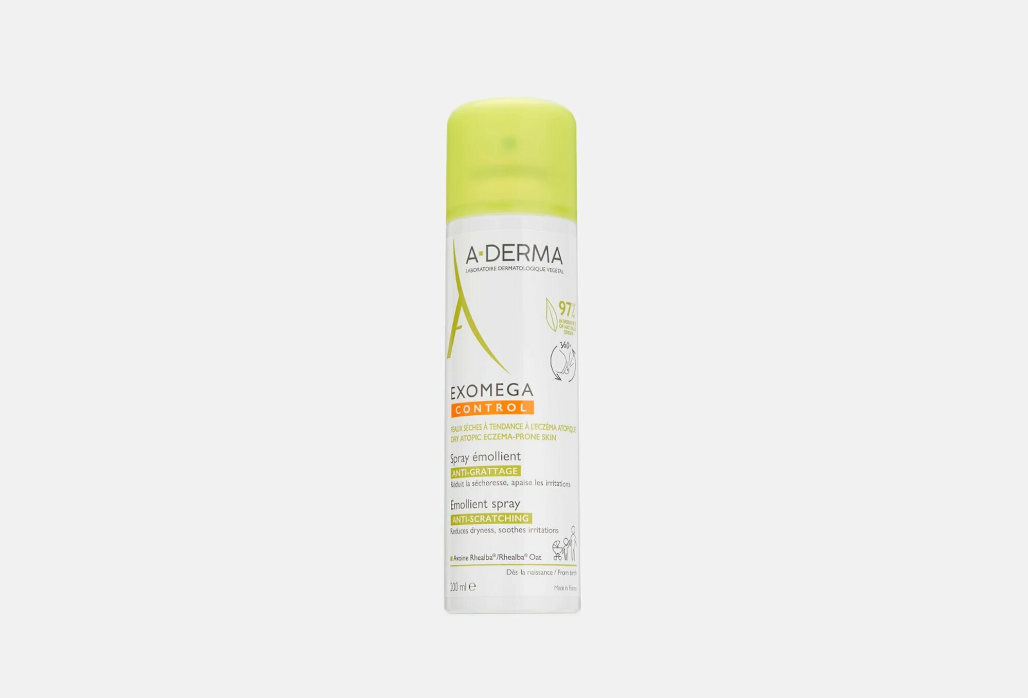 Спрей-эмолент для кожи A-DERMA "EXOMEGA CONTROL", гипоаллергенный, 200мл