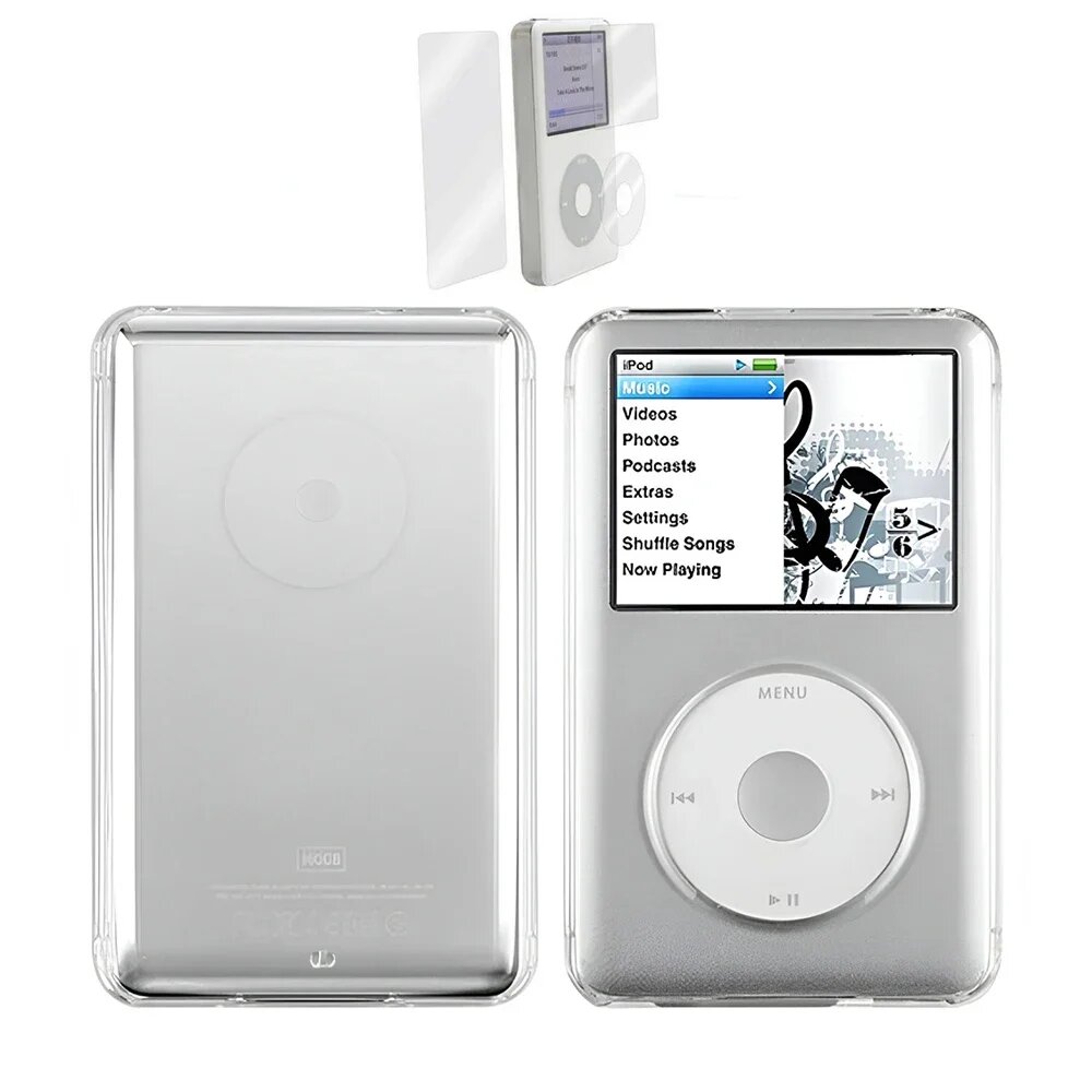Прозрачный хрусталь, Твердый защитный чехол для Apple iPod Classic 6th 7th 80GB 120GB тонкий 160GB с защитной пленкой (толщина 10,5 мм)