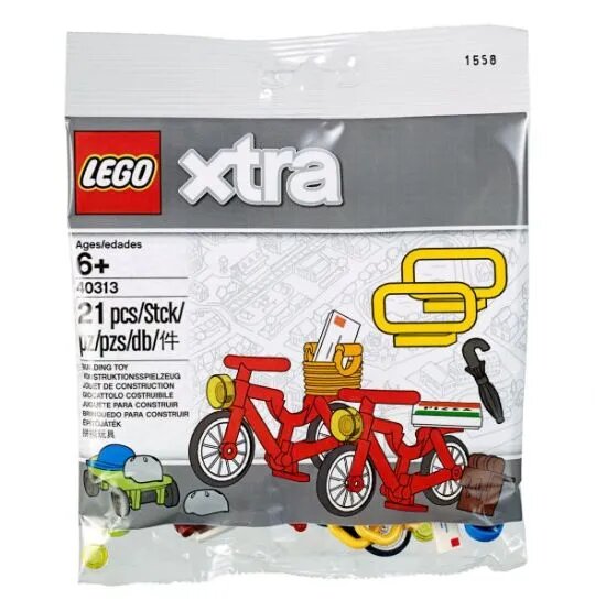 Lego building blocks toys 40313 велосипеды, количество строительных блоков 21, рекомендуется 6+