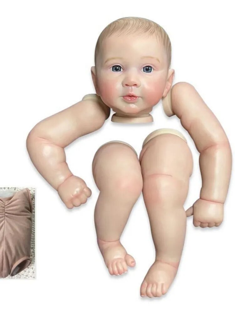 19 дюймов набор для создания реборн-куклы, части куклы, Reborn Piper, 3D кожа с видимыми венами