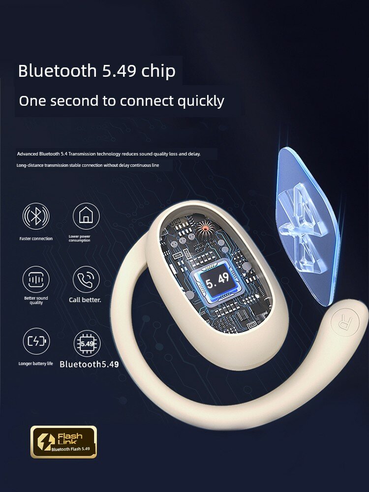 Флагманские наушники с силиконовым поворотом, Bluetooth 5.3, AI-дисплеем и премиальным дизайном