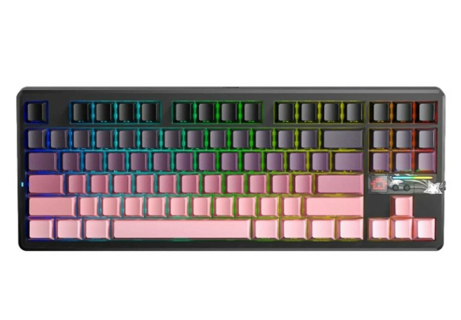Беспроводная механическая игровая клавиатура AULA F87 PRO V2 (X3 Switch), Gradient Black Pink