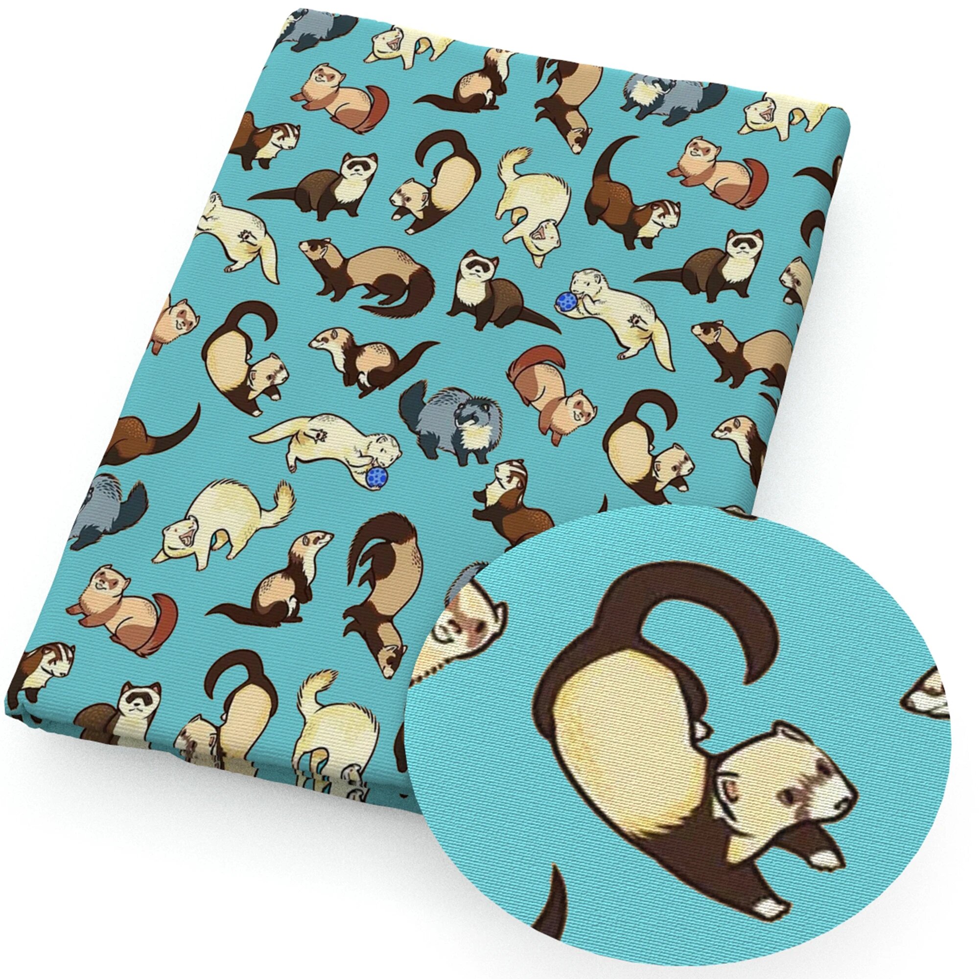 Хлопковая ткань David Angie с принтом животных 50*145 см Polyester Cotton, 1226846