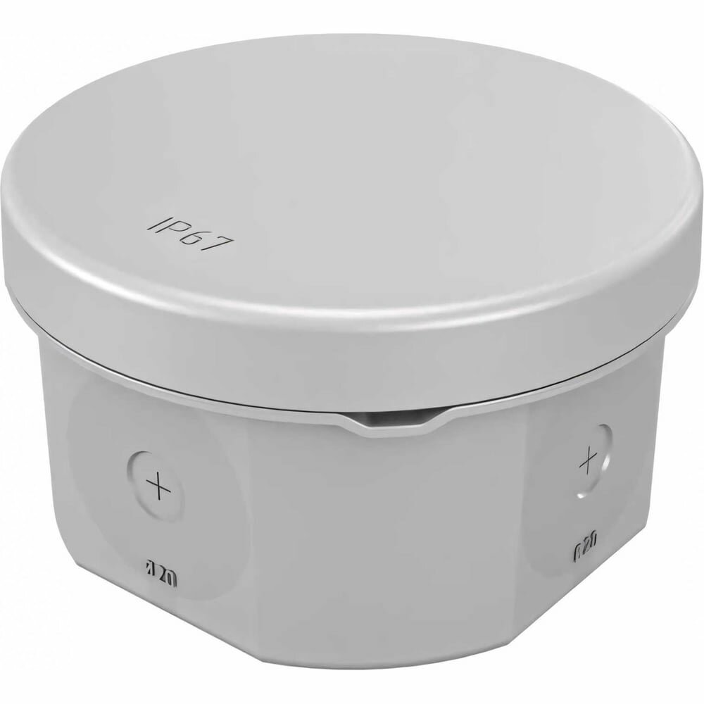 Коробка монтажная двухкомпонентная атмосферостойкая Greenel D70x40мм, IP67, серый GE42437