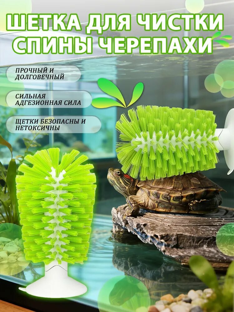 Щетка с присоской для черепах удаление налета и бережный уход за панцирем